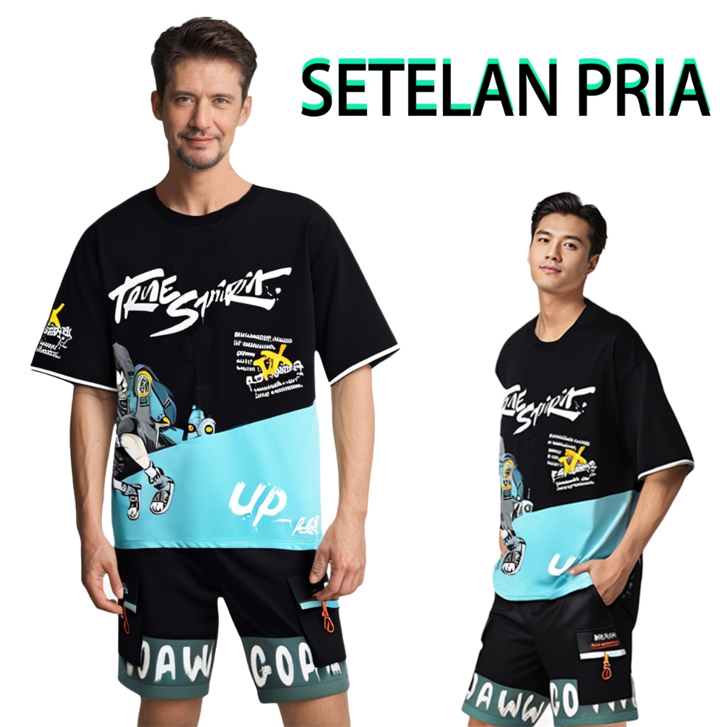 Jual baju setelan pria baju kaos baju pria baju oversize pria outfit ...