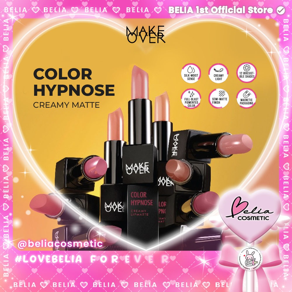 Jual BELIA Make Over Color Hypnose Creamy Lipmatte Lipstick Lipstik ...
