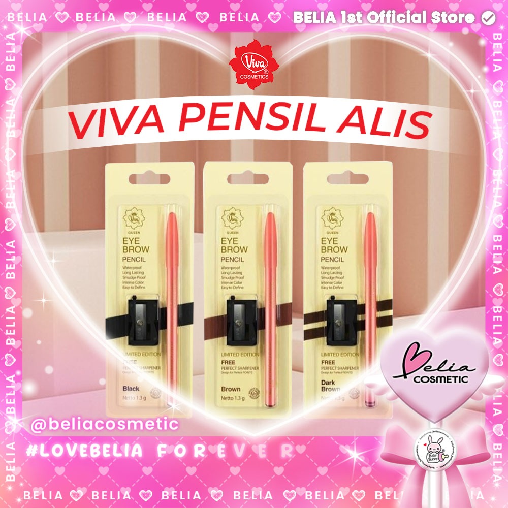 Jual BELIA 100% ORIGINAL Pensil Pencil Alis VIVA Queen Eyebrow Eye Brow ...