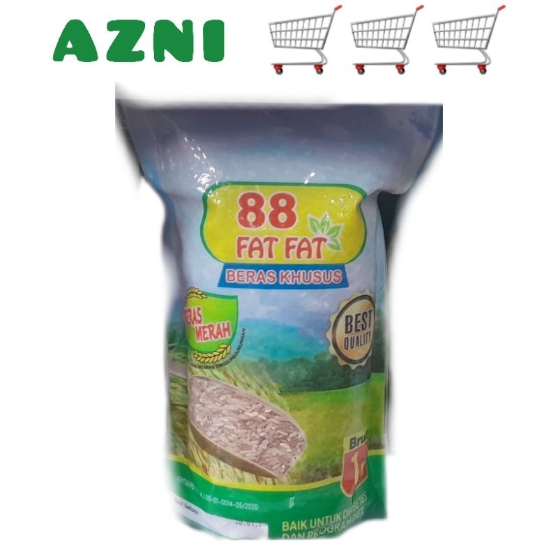 Jual Beras Merah 88 Fat Fat 1 Kg | Shopee Indonesia