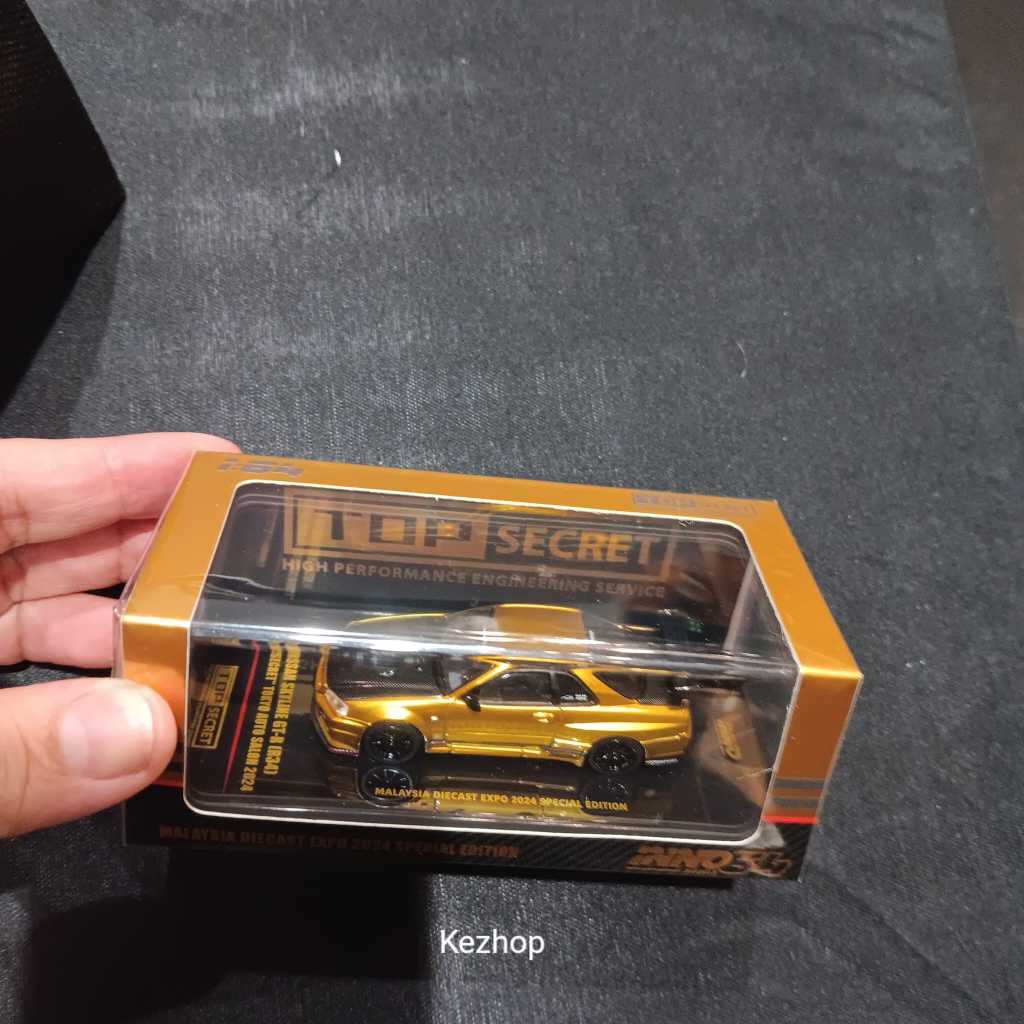 Jual INNO MDX 2024 NISSAN GTR R34 GOLD TOP SECRET MALAYSIA DIECAST EXPO SPECIAL EDITION RARE ...