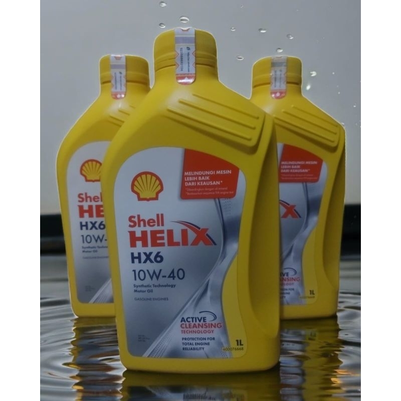 Jual BARCODE Oli Mesin Shell Helix HX6 SAE 10W-40 3 Liter Scane Bensin ...