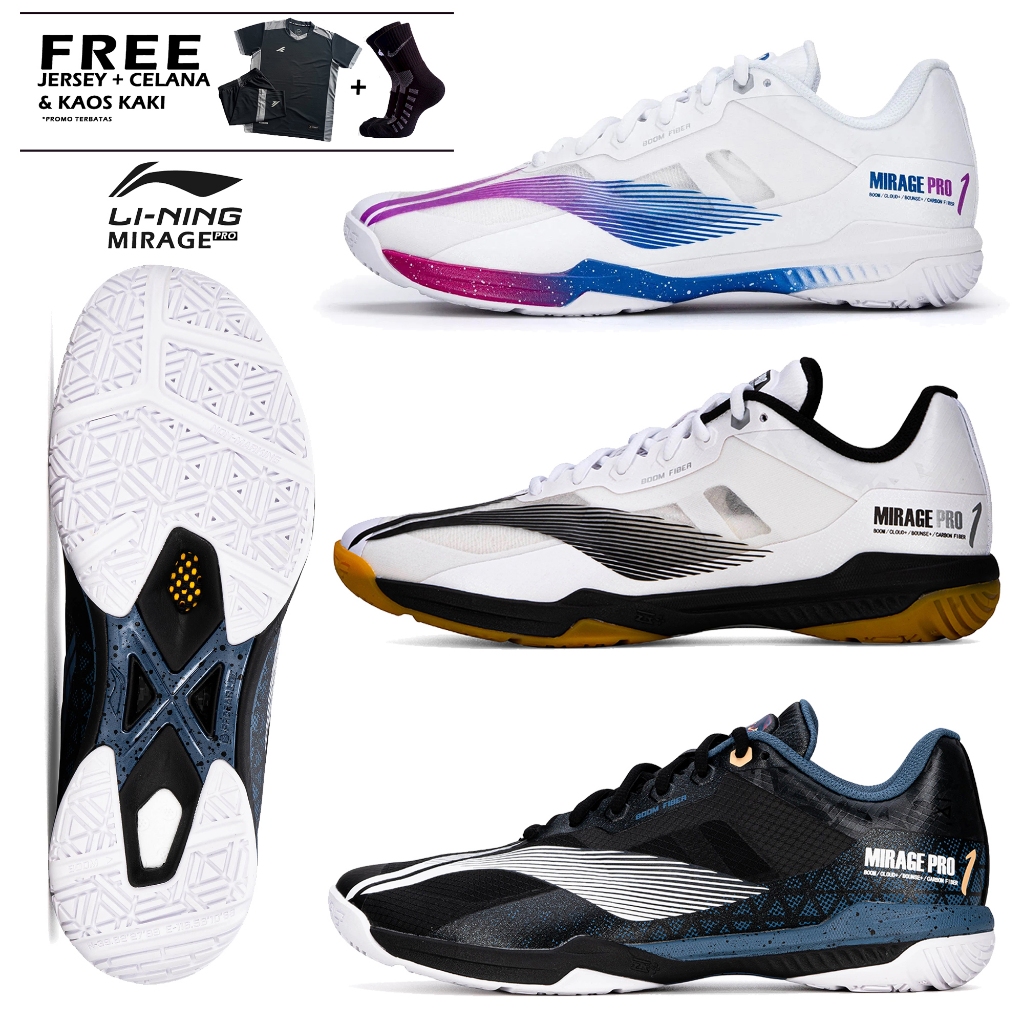 Jual Sepatu Badminton Lining Mirage Pro Original BONUS BANYAK - Lining ...