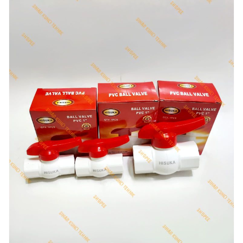 Jual Stop Kran Ball Valve PVC Polos 3/4" inch HISUKA | Shopee Indonesia