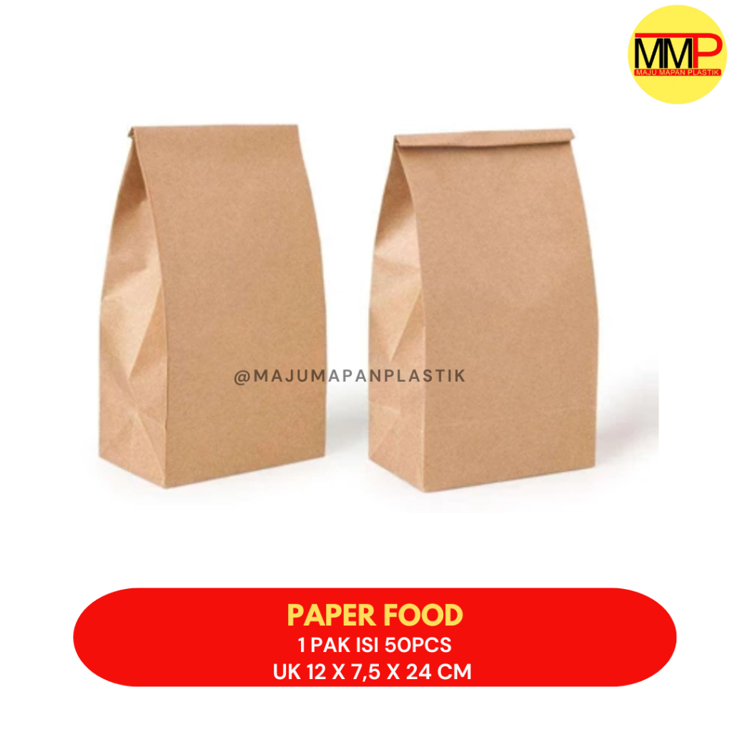 Jual [50 pcs] Paper Food Grade DETPAK / Kantong Kertas Makanan dan ...