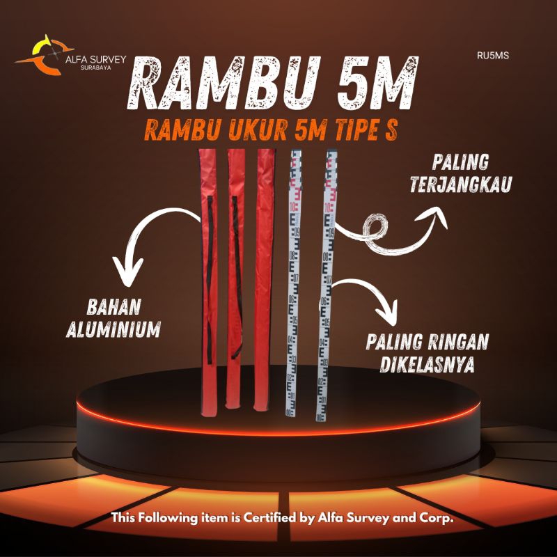 Jual RAMBU/BAK UKUR SURVEY 5 METER | Shopee Indonesia