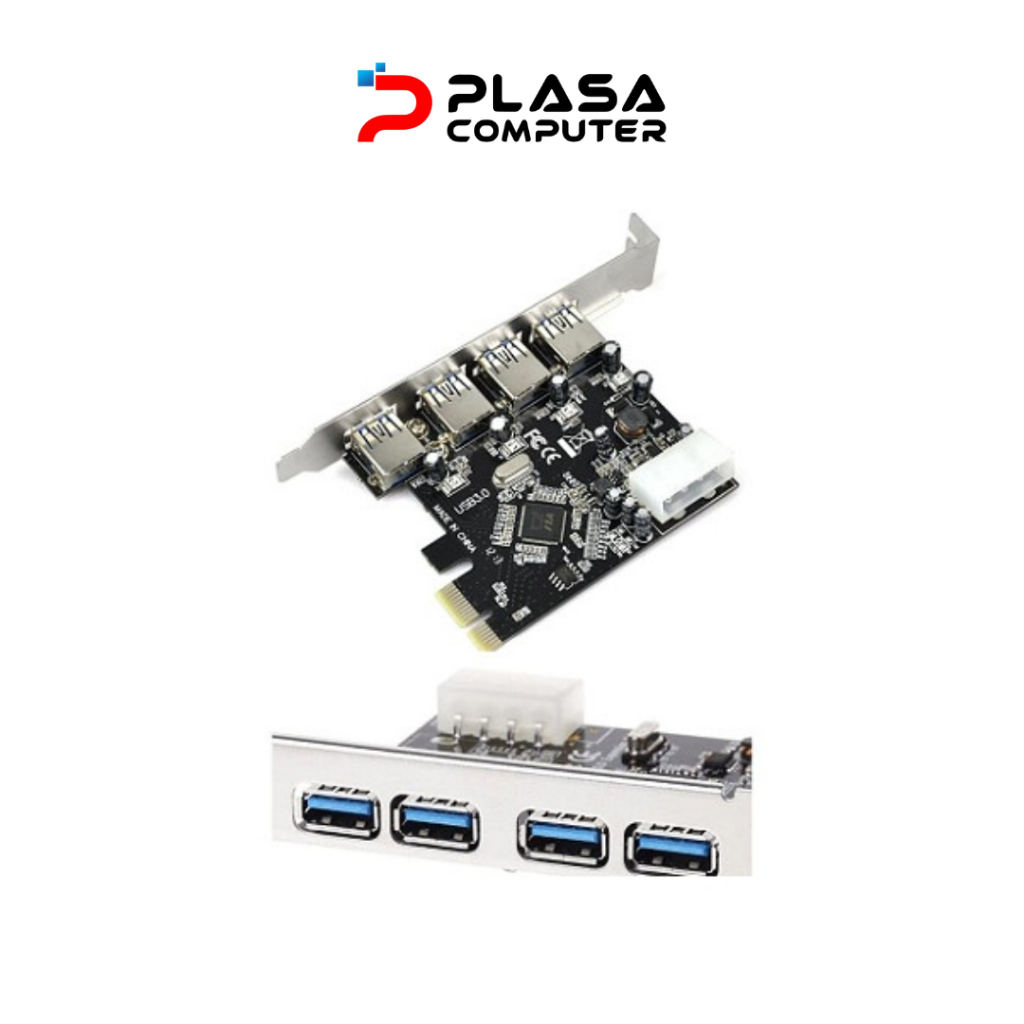 Jual PCIe USB 3.0 Card 4 Port - PCIe Card USB 3.0 - PCI Express Card USB 4 Port | Shopee Indonesia