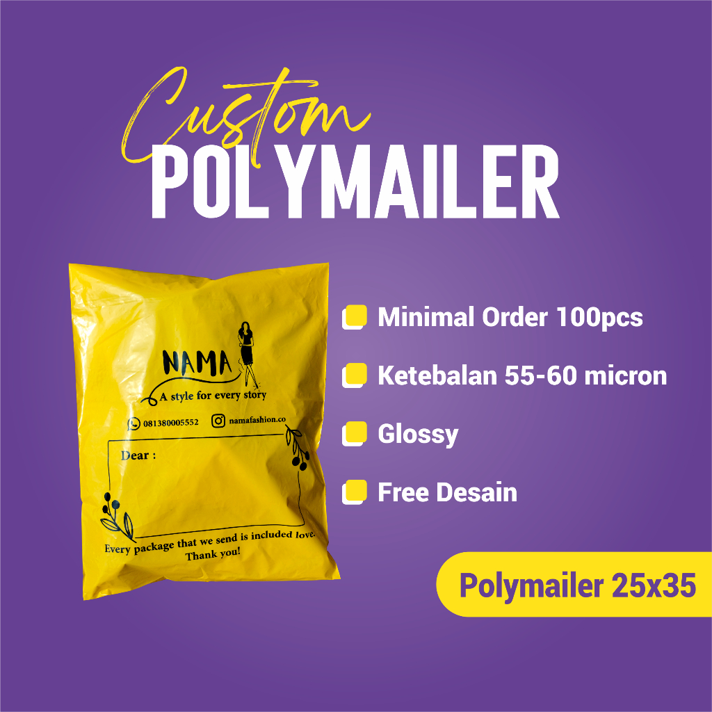 Jual Sablon Polymailer Premium Ukuran 25x35 Cm Plastik Packing ...