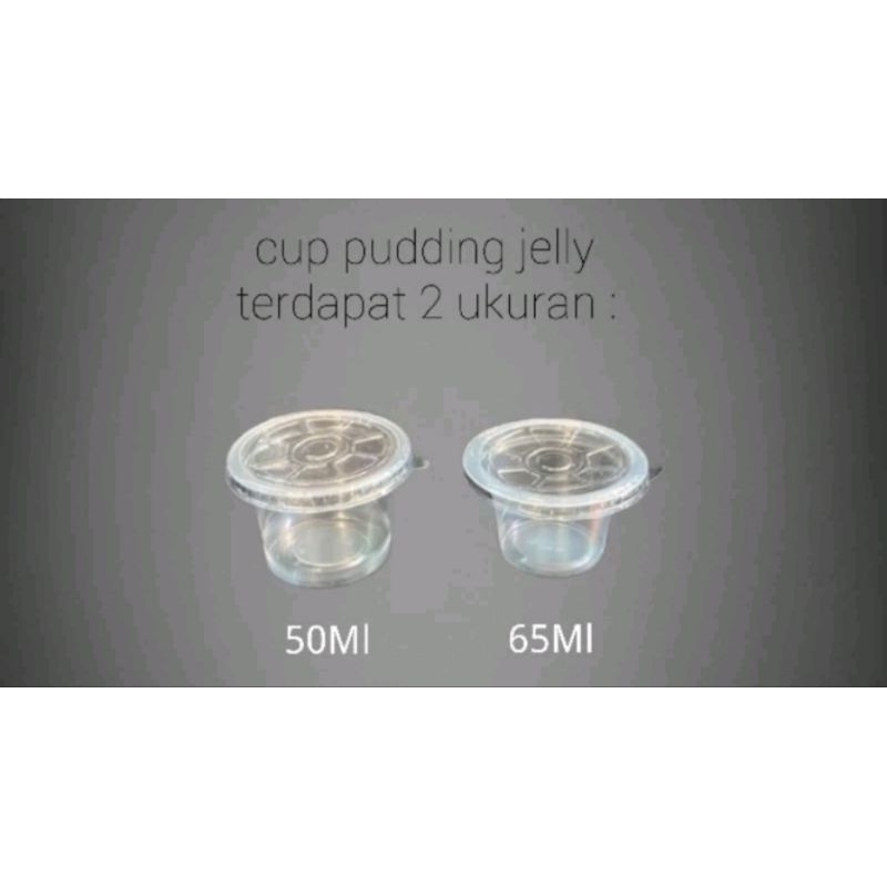 Jual Gelas Cup Plastik Pudding Jelly Ukuran 50 ML & 65 ML | Shopee ...