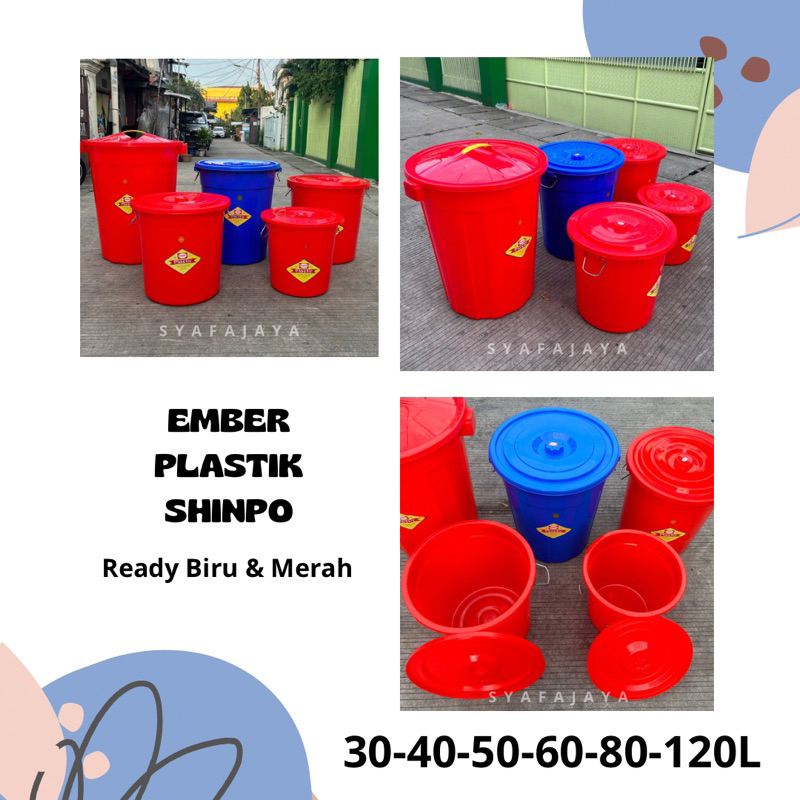 Jual SHINPO - Ember Plastik Ukuran 30-40-50-60-80-120 Liter | Shopee Indonesia