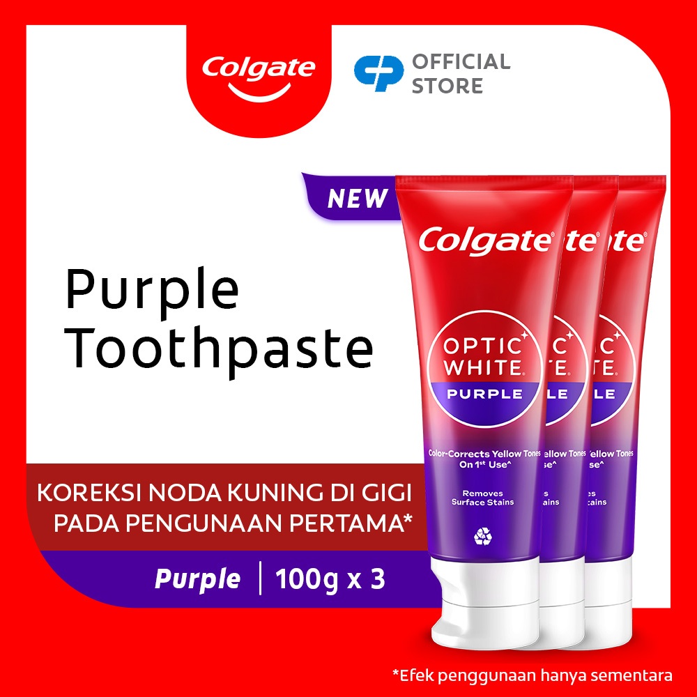 Jual [TRIPLEPACK] Colgate Optic White Purple 100g - Pasta Gigi Pemutih ...