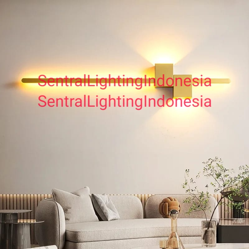 Jual SLA968-620/CP LAMPU DINDING HIAS KACA GOLD MINIMALIS DEKORASI CAFE RESTO KAMAR TIDUR WALL ...