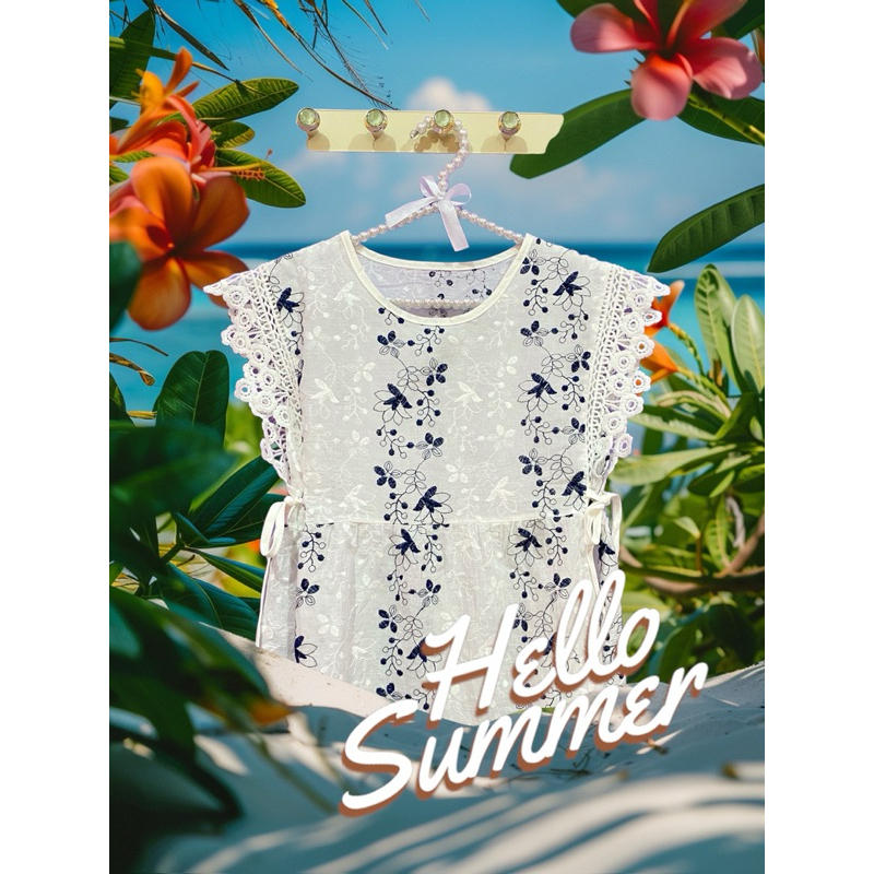 Jual Raracla - Brouse Crop Cute 881 Cotton bordir Ld 97 cm | Shopee ...