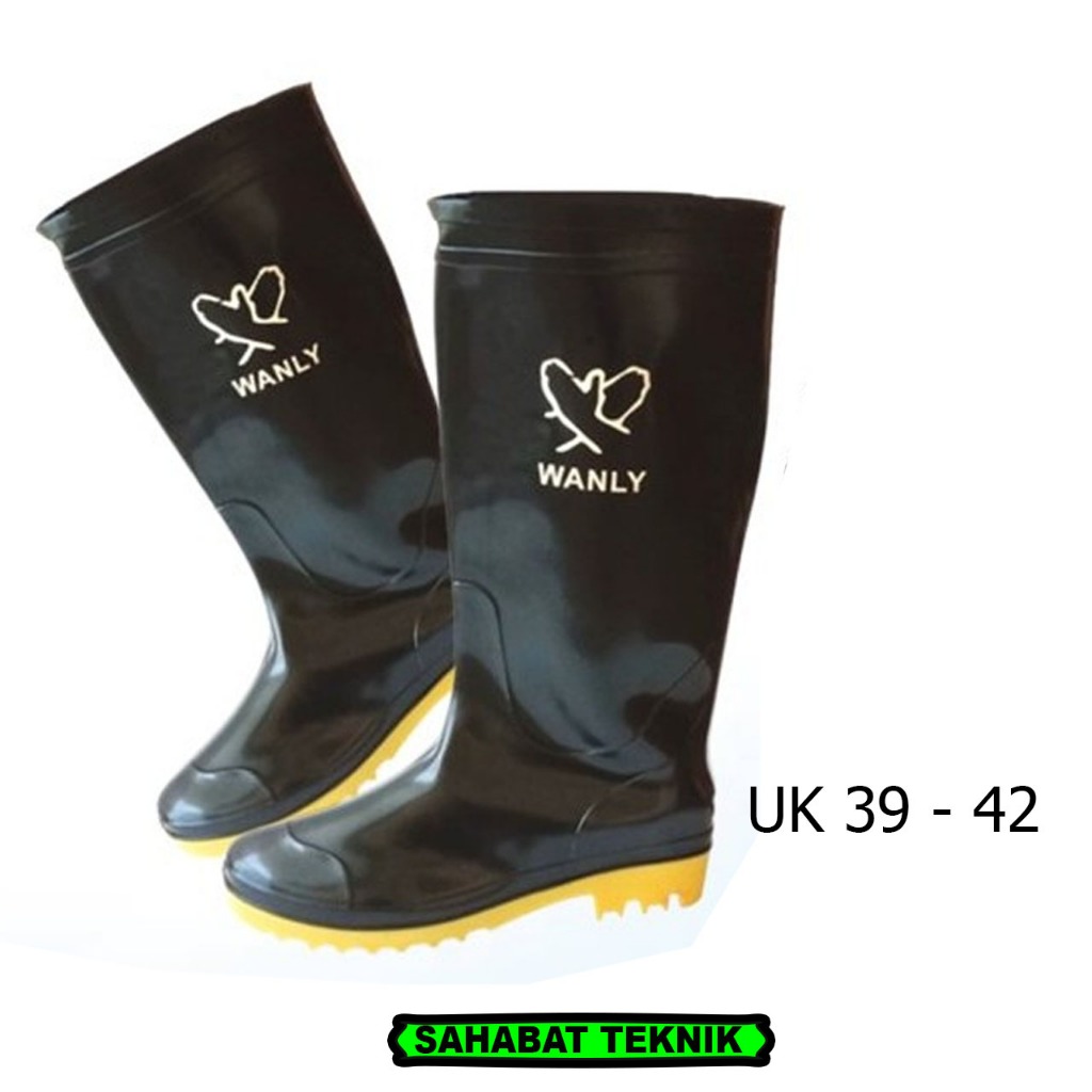 Jual Sepatu Proyek Safety Boot Hitam| Sepatu Proyek Boot Panjang Laki ...