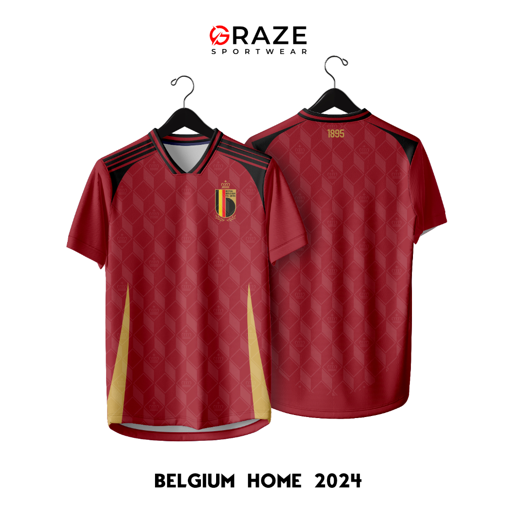 Jual Jersey BELGIA / BELGIUM 2024 / 2025 Free custom nama NAMESET dan ...
