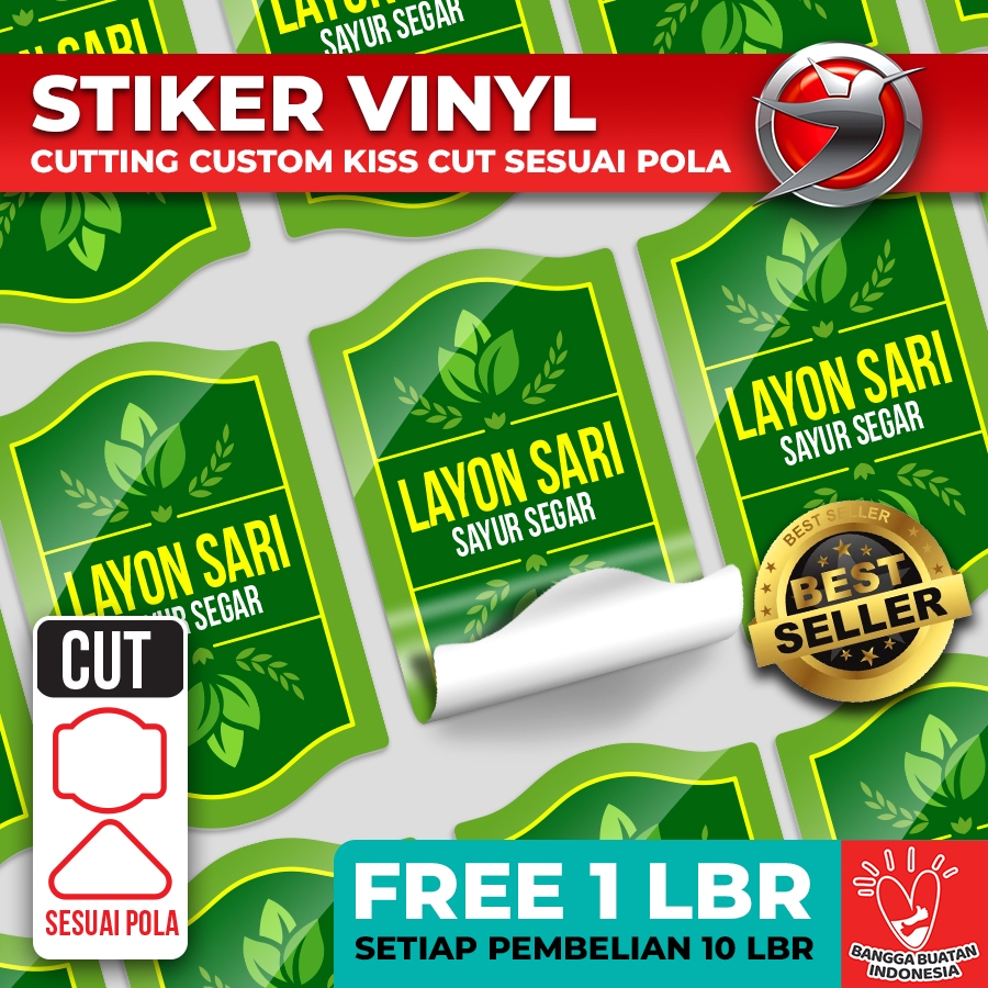 Jual Cetak Stiker Label Vinyl A3+ Print Plus Cut Sticker Custom Vinyl ...