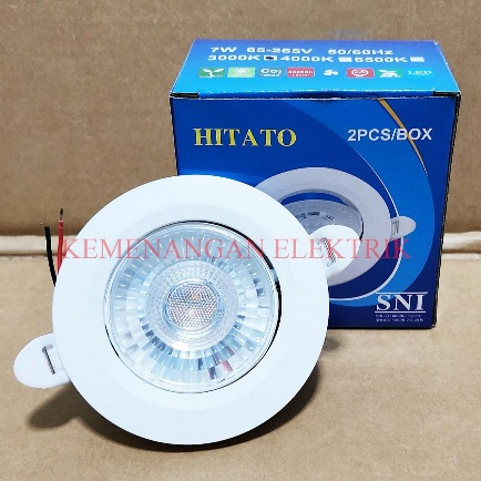 Jual HITATO LAMPU DOWNLIGHT SPOTLIGHT LED 7W 7 WATT 7 W 7WATT 220 INBOW ...