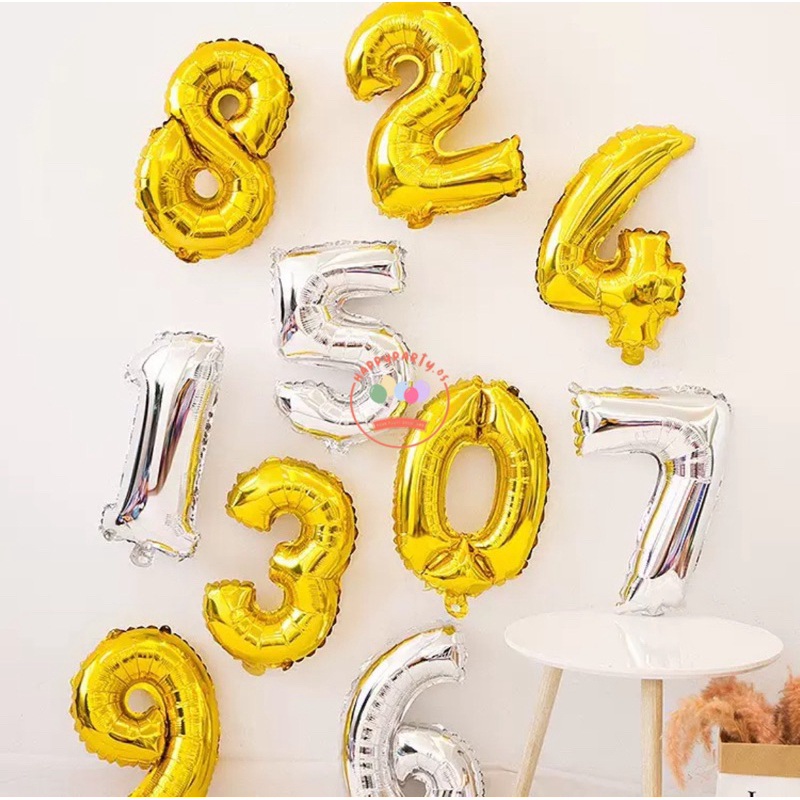 Jual Balon Foil Angka Ulang Tahun Ukuran 40cm | Shopee Indonesia