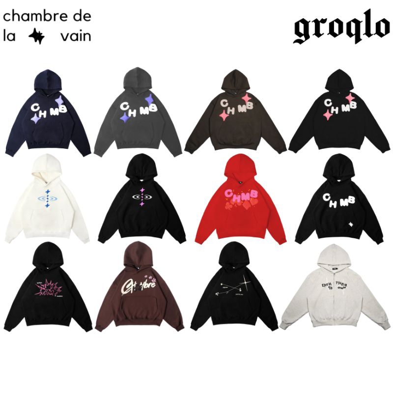 Jual Boxy Hoodie Chambredelavain Blessed /CHMB Shooting stars | Shopee ...