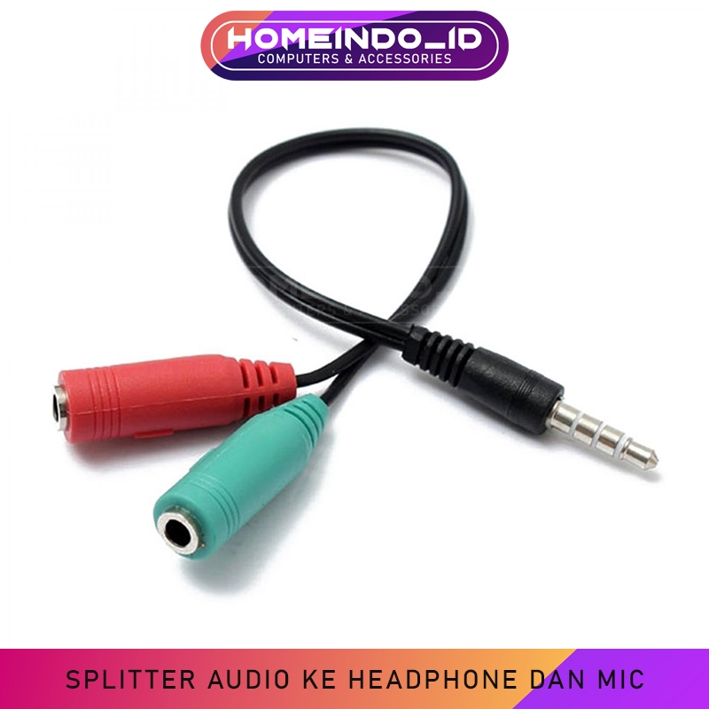 Jual Kabel Splitter AUX Jack Input Audio 3.5mm Male to 3.5mm Female ...