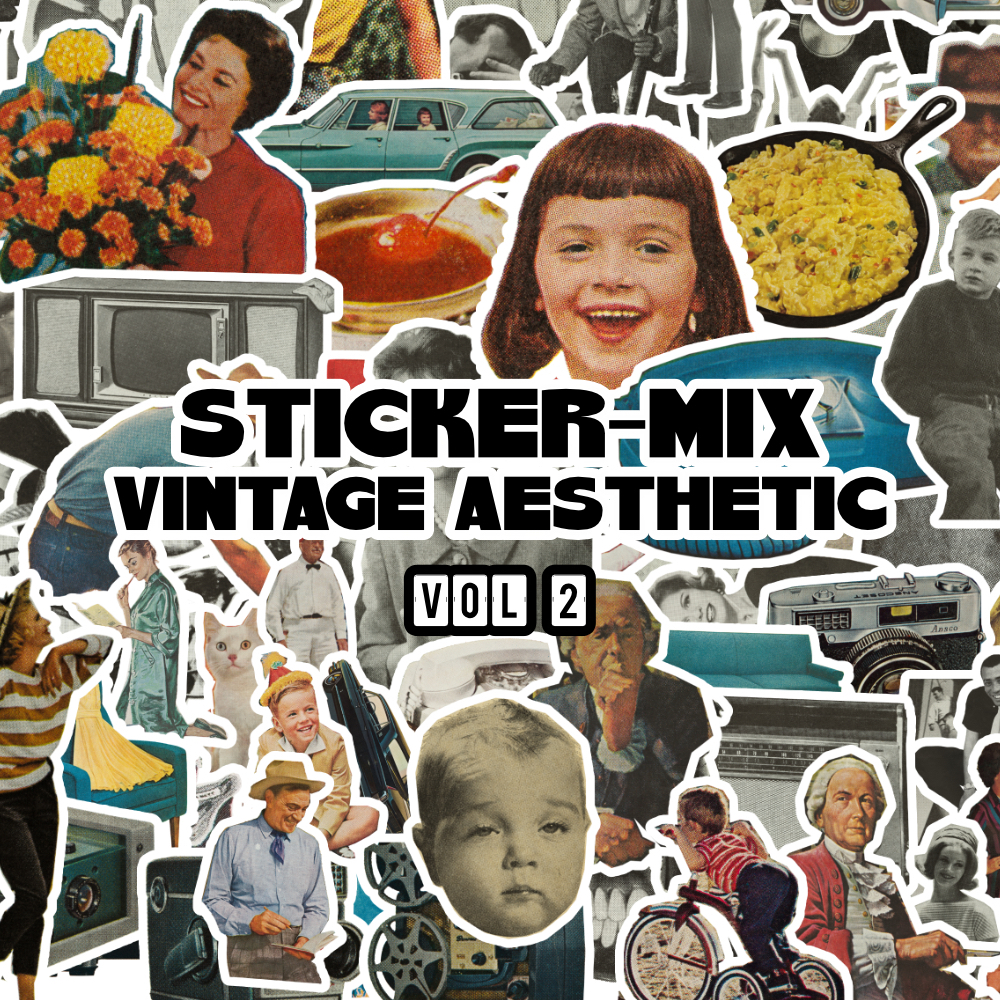 Jual Sticker Pack Vintage Aesthetic Vol. 2 Collage Stiker case hape laptop | Shopee Indonesia