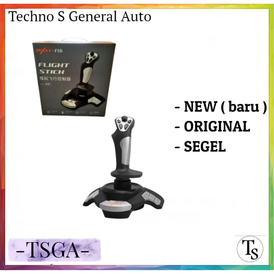 Jual F16 Wired Flight Stick Joystick Simulator Controller Vibration 12 ...