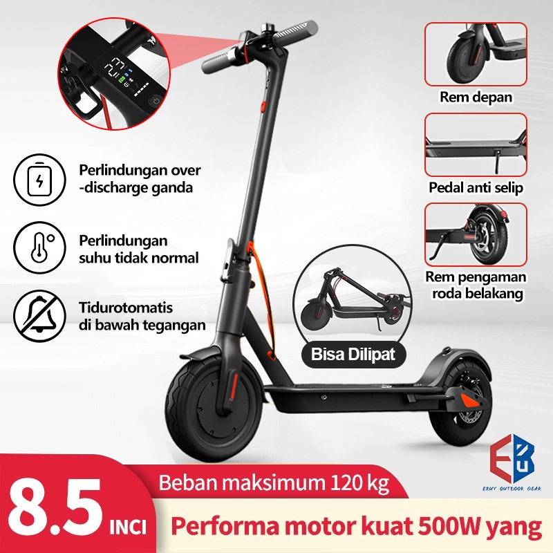 Jual EBUY Skuter Elektrik 8,5 inci / Foldable Smart Electric Scooter Masa Pakai Baterai 30KM ...
