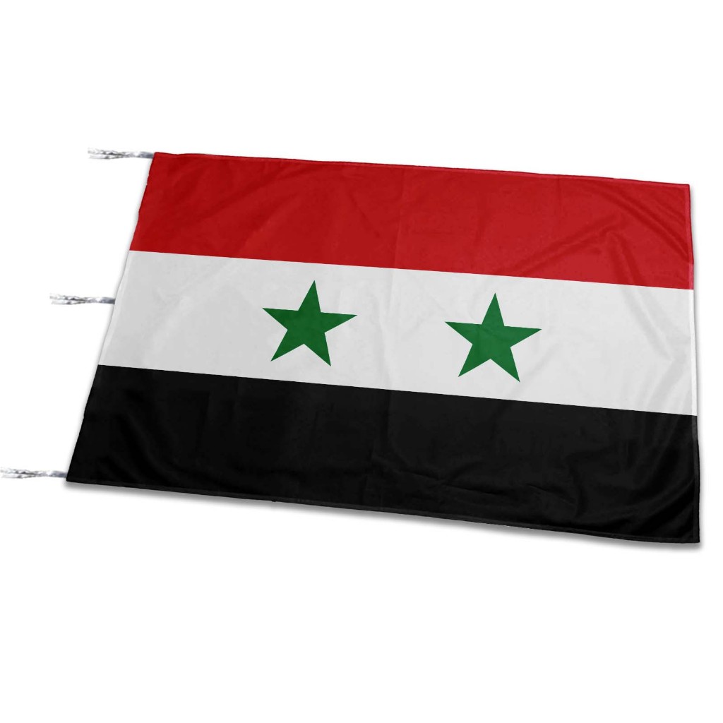 Jual Bendera Negara Suriah Syria - Ukuran Kecil-Besar Bahan Satin Peles ...