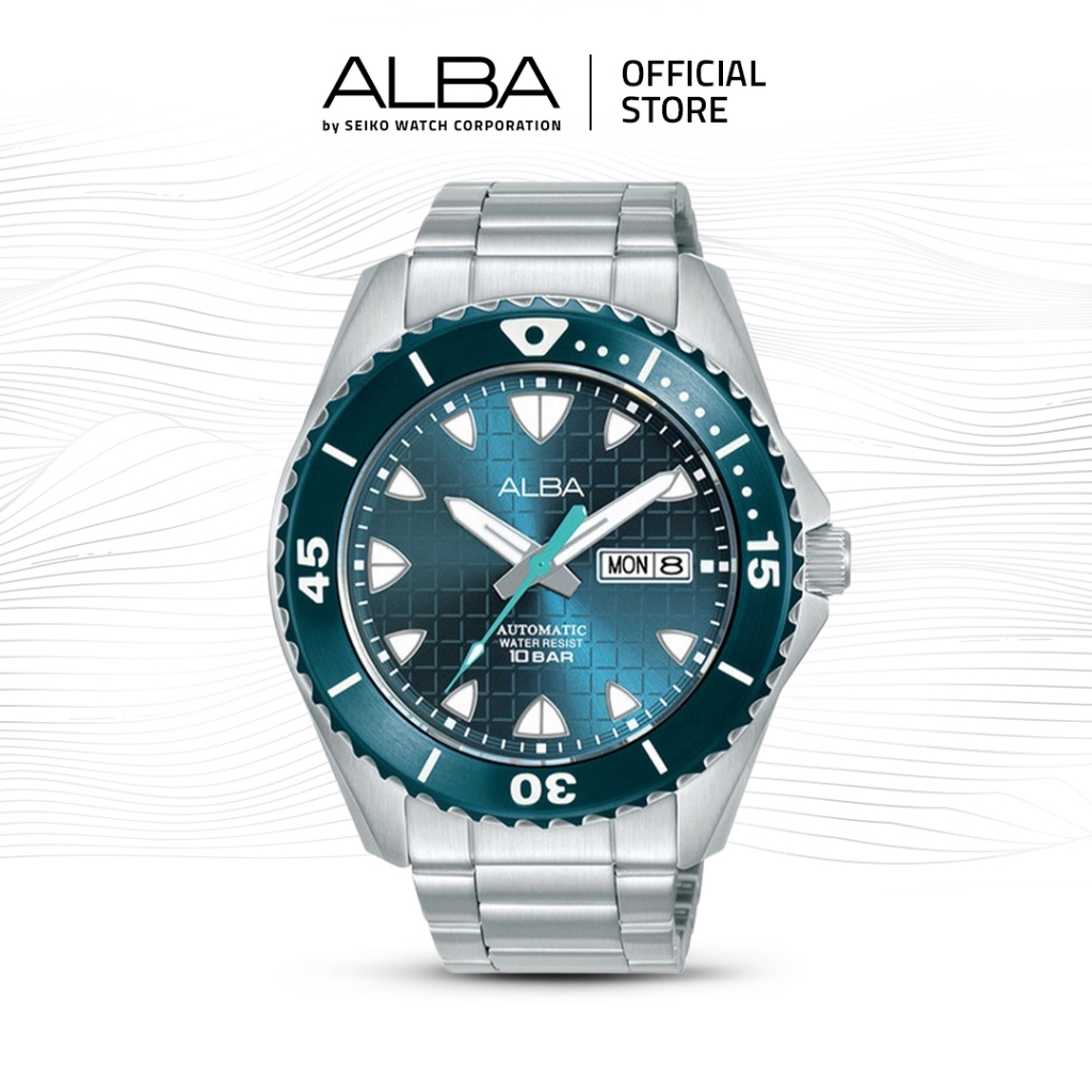 Jual Alba Mechanical Jam Tangan Pria AL4575 / AL4575X1 Automatic Teal ...