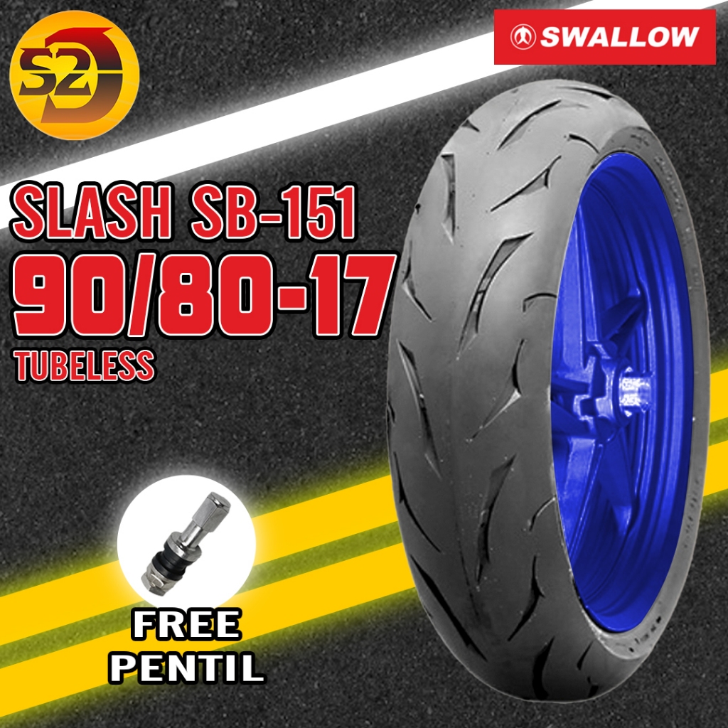 Jual BAN LUAR SWALLOW PRO SERIES SB-151 SLASH 90/80-17 SOFT COMPOUND ...