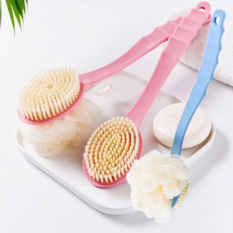 Jual Sikat Mandi Punggung 2 Sisi Gagang Panjang Bath Shower Puff ...