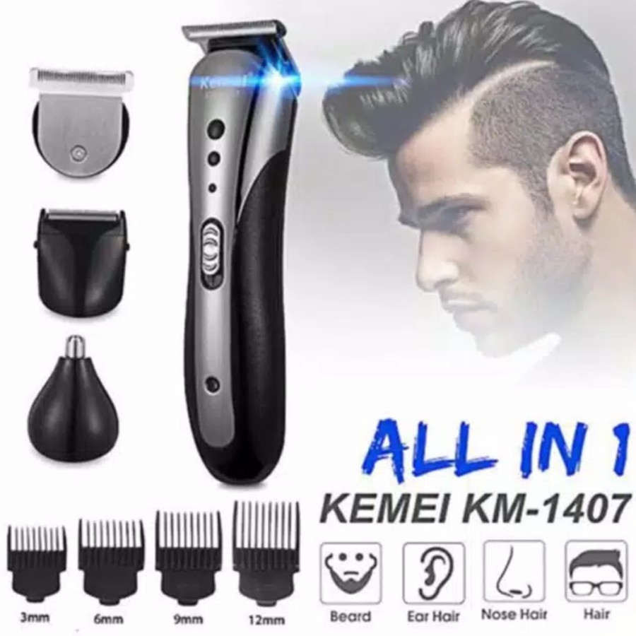 Jual Clipper Kemei KM-1407 Alat Mesin Cukur Rambut Kumis Jenggot | Shopee Indonesia