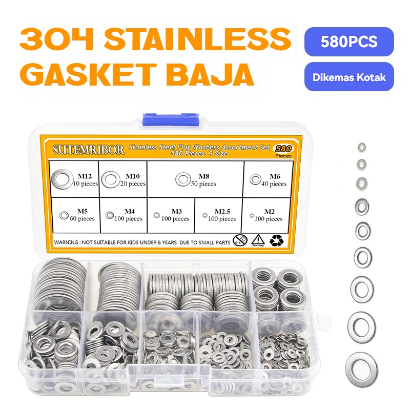 Jual 580pcs O Ring Flat Plat Seal Sel Baut Gasket Nut Washer Plat ...