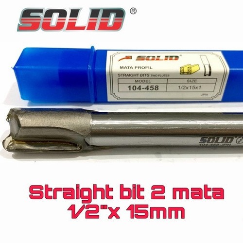 Jual Router Straight Bit / Mata Profil 1/2" x 15mm SOLID ( 104-458 ...
