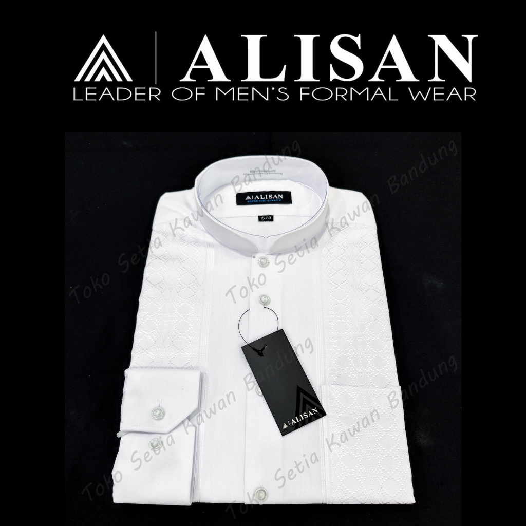 Jual Koko ALISAN Bordir Regular PUTIH Lengan Panjang ( seri 00184 ...