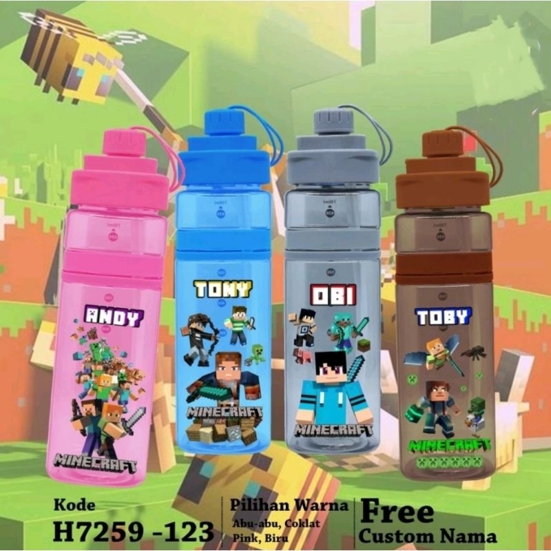 Jual CUSTOM Botol Minum 700ml Minecraft - 7259 | Shopee Indonesia