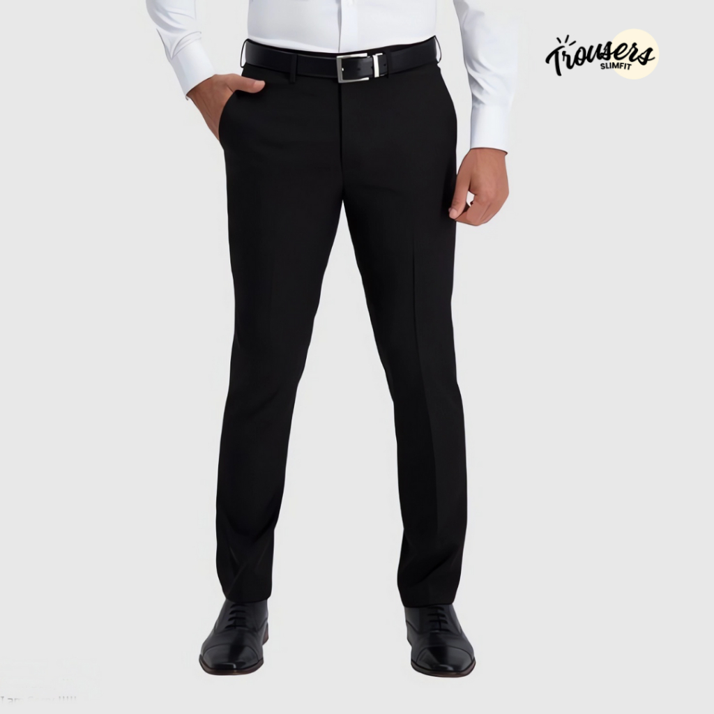 Jual Celana Bahan Formal Kantor Slimfit Jumbo Panjang Bahan Dasar Kerja ...