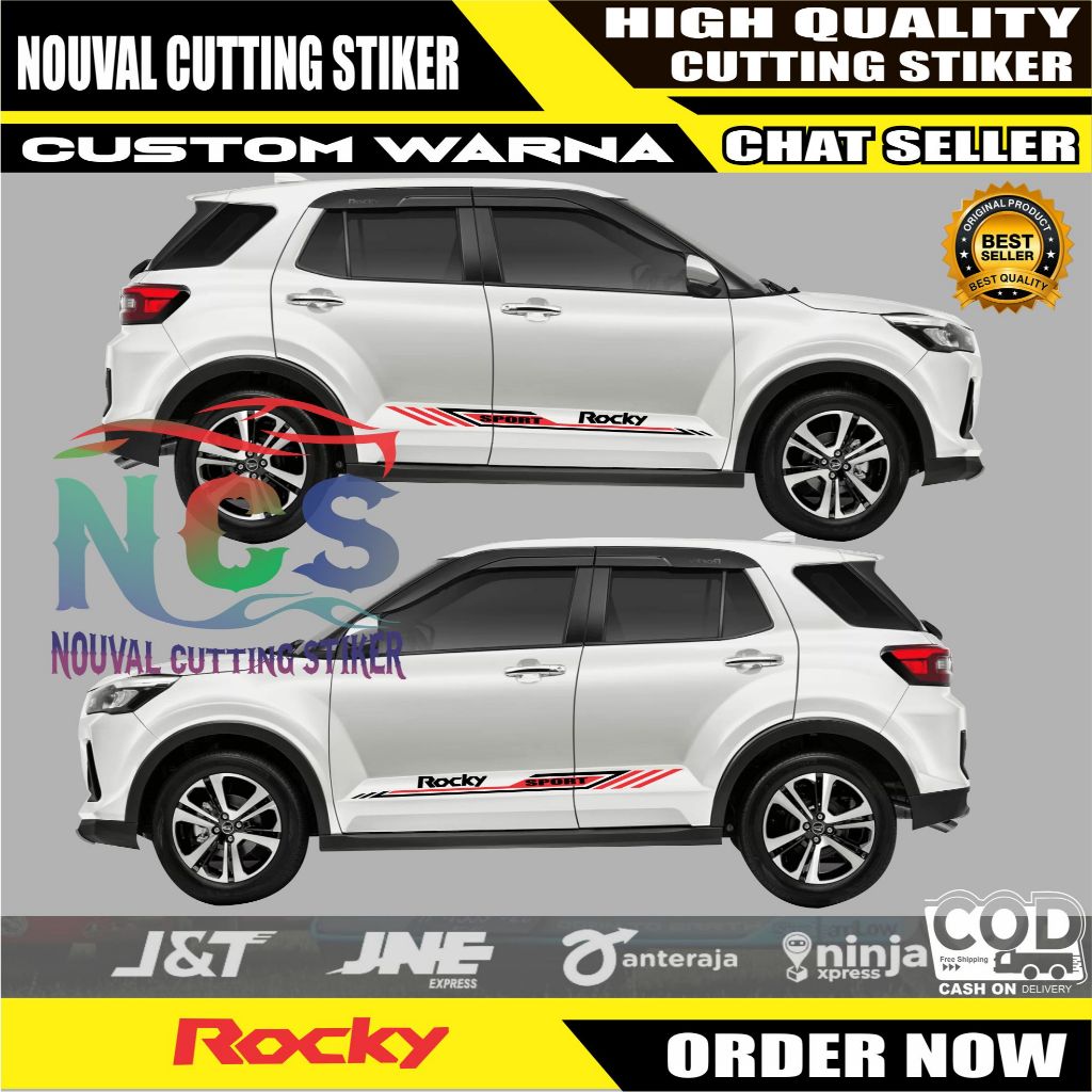 Jual Stiker Sticker Cutting Mobil Lis Variasi Body Samping Rocky sport ...