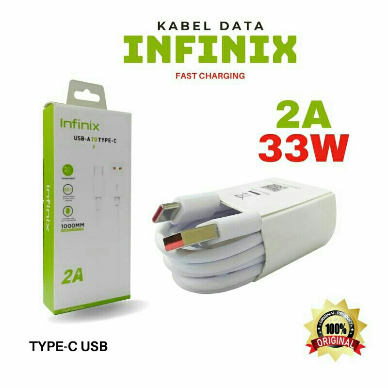 Jual KABEL DATA INFINIX USB TIPE C FAST CHARGING ORIGINAL CABLE INFINIX ...
