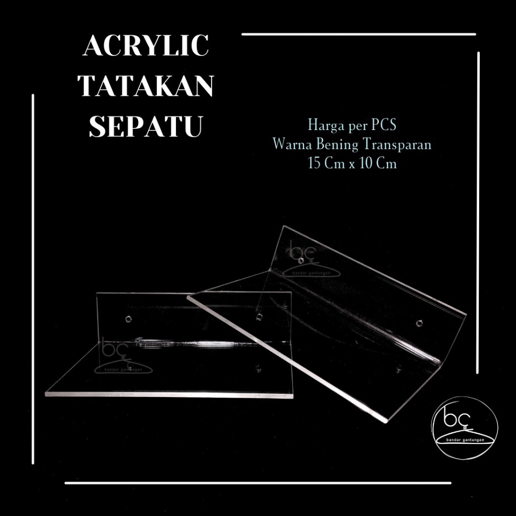 Jual Tatakan Sepatu Display Akrilik Sepatu Tempel Dinding Stand Sepatu ...