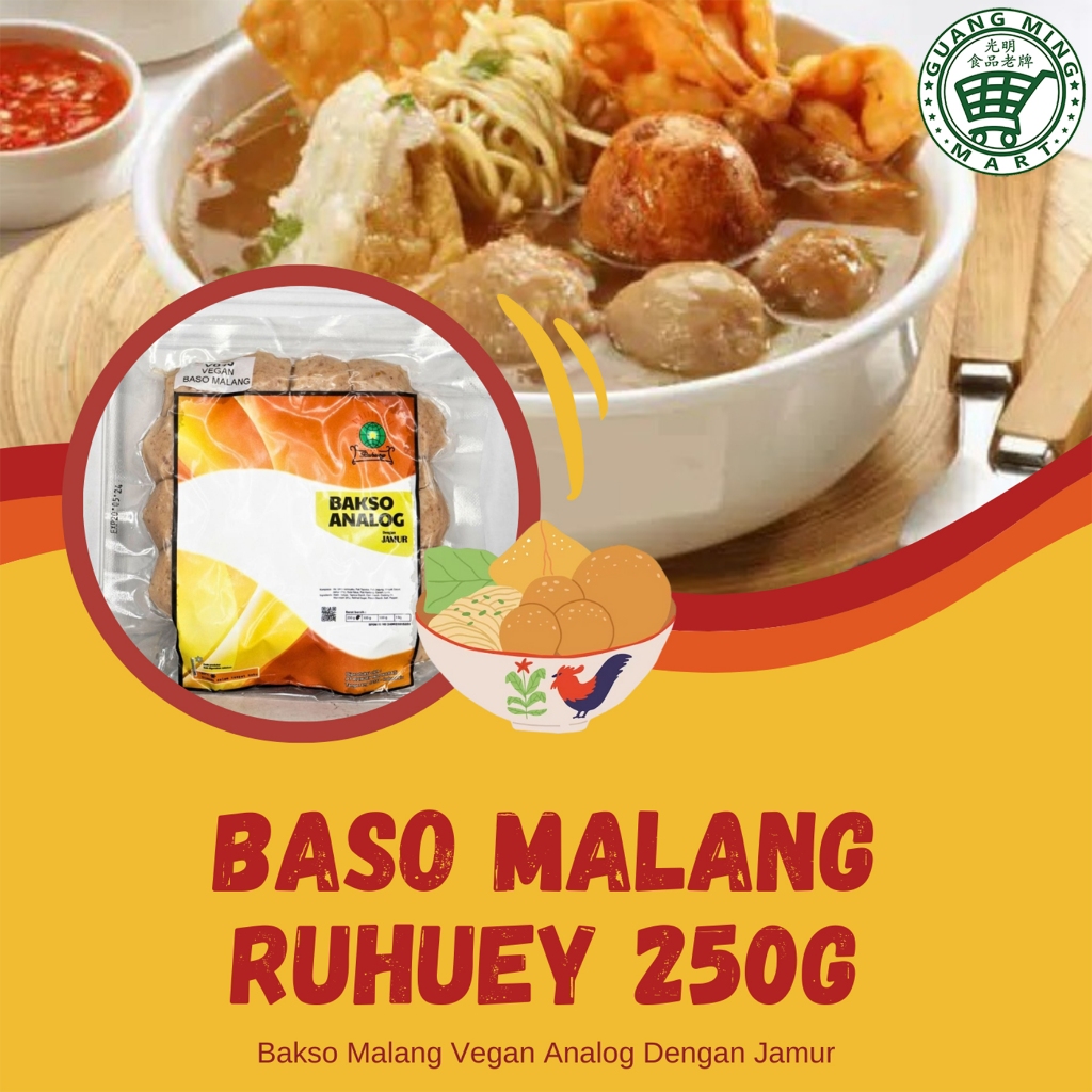 Jual Baso Malang Ruhuey 250g / Bakso Malang Vegan Analog Dengan Jamur ...