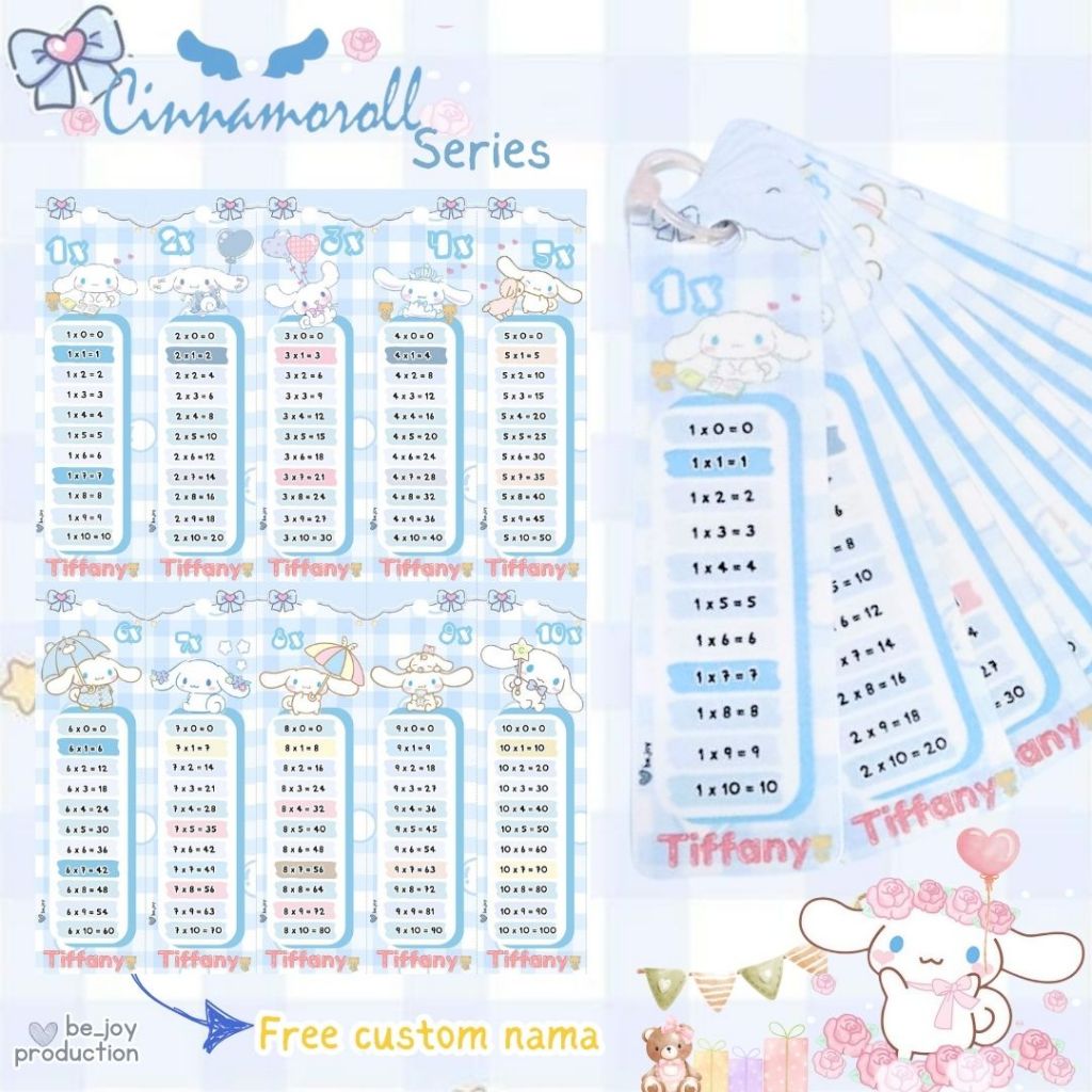 Jual ( ^ ω ^ ) -EI Tabel perkalian | gantungan kunci tabel perkalian ...