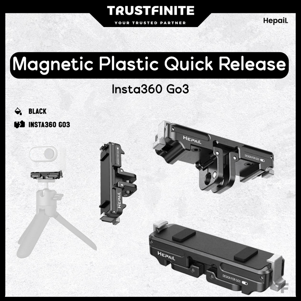 Jual HEPAIL Magnetic Plastic Quick Release Mount Base for Insta360 GO ...