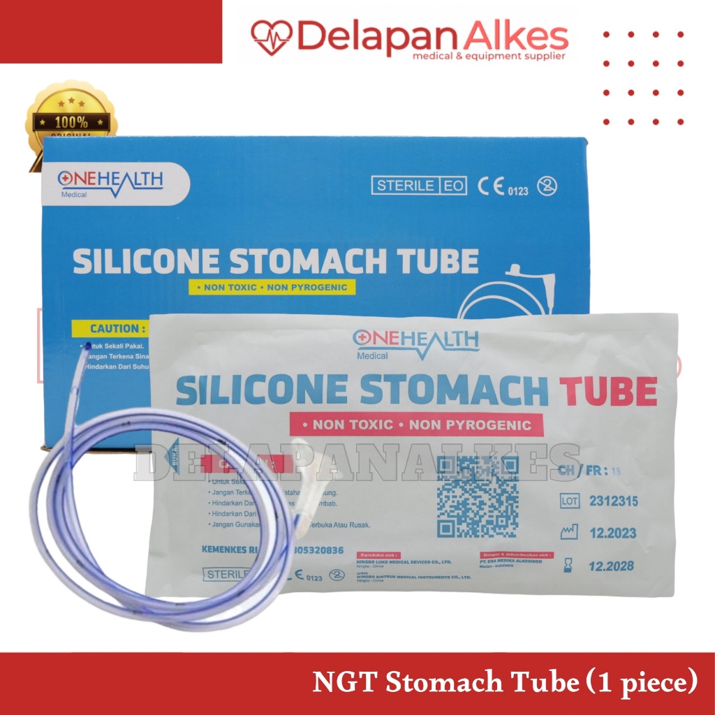 Jual OneHealth NGT Silicone Stomach Tube Silikon Selang Makan Perut Per ...
