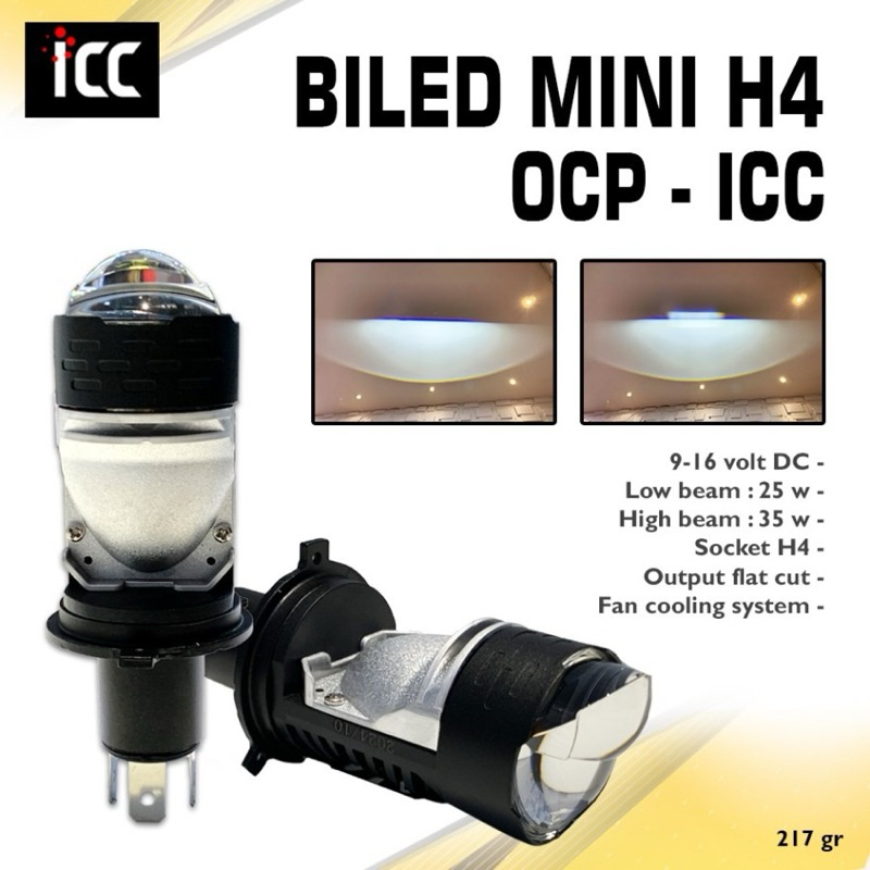 Jual BILED MINI H4 55watt plus devil merek ICC bisa di mobil/motor | Shopee Indonesia