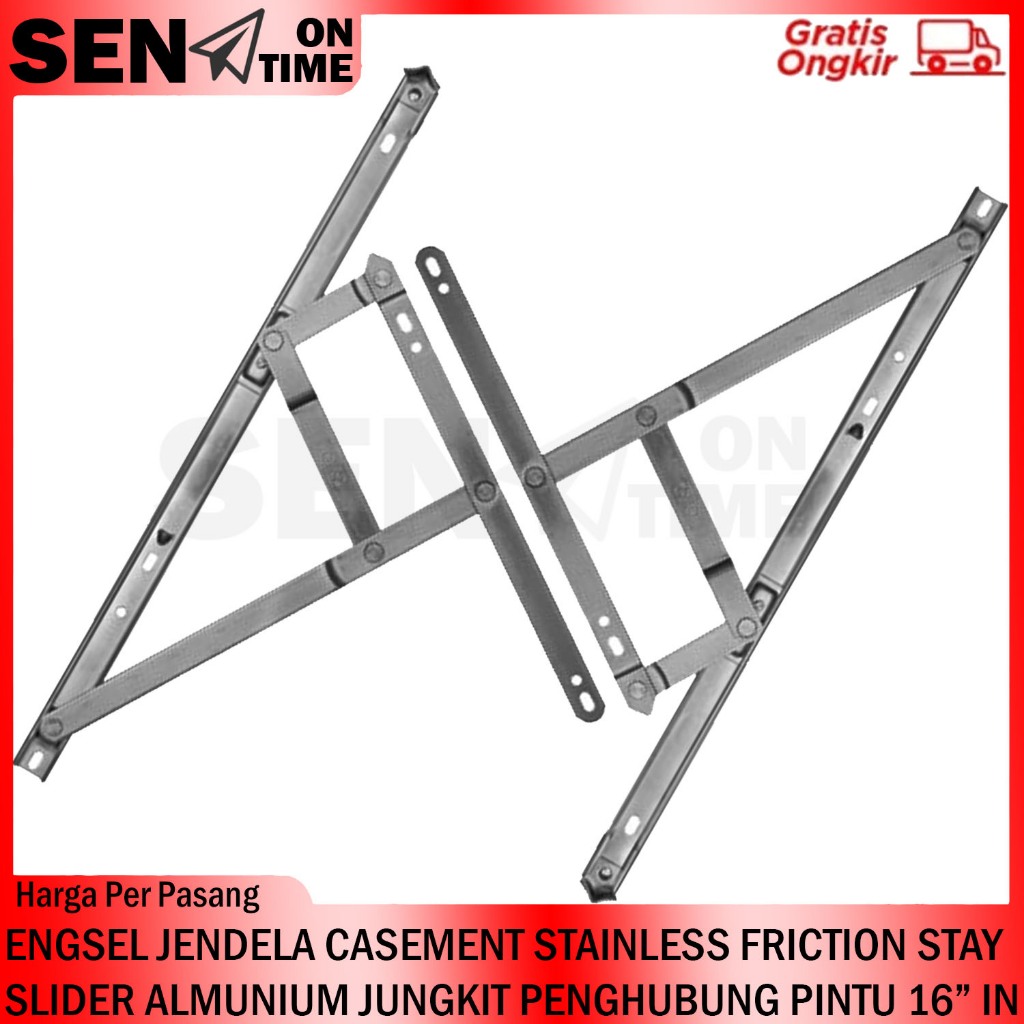 Jual Friction Stay Engsel Casement Jendela Aluminium 16” Inch Alumunium ...
