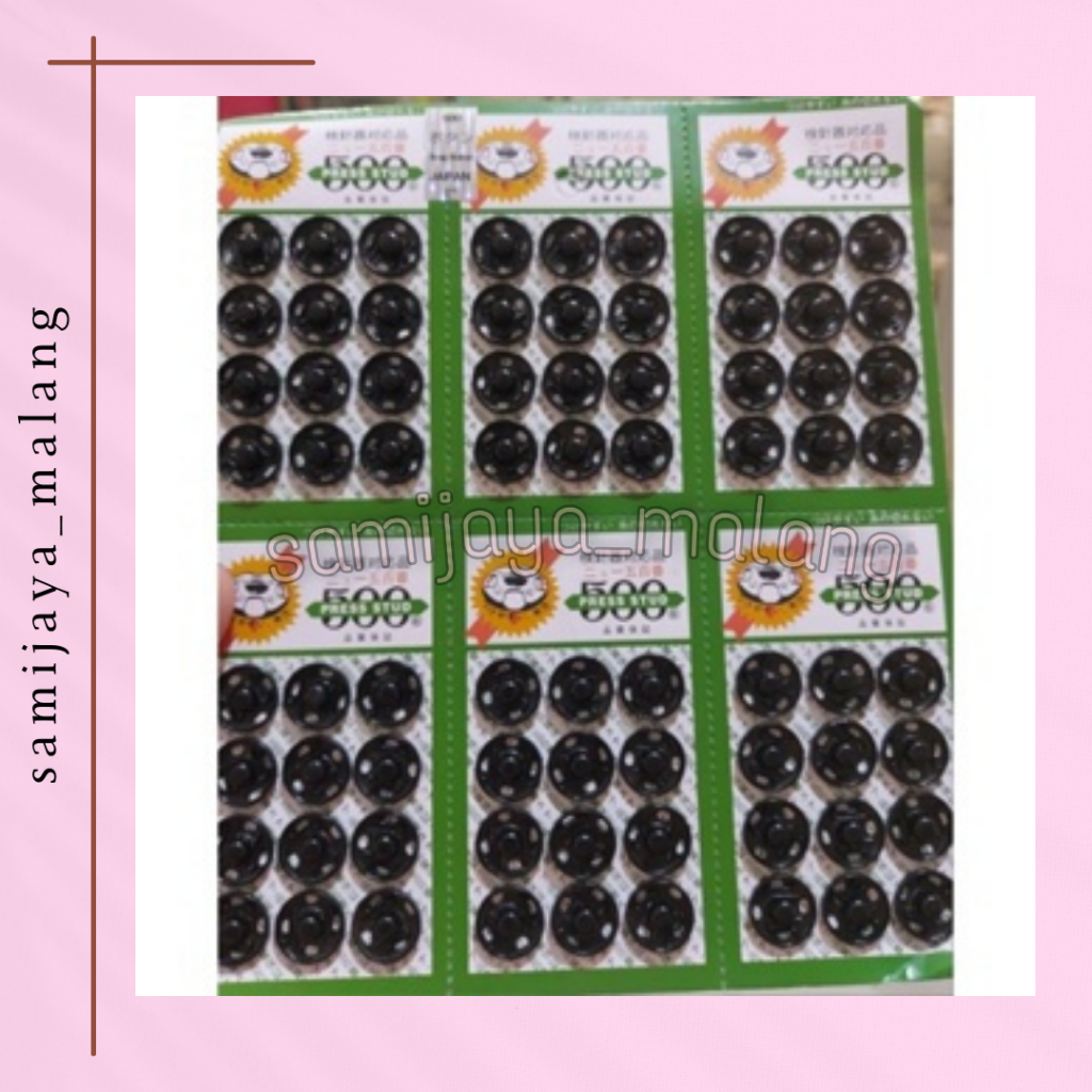 Jual Kancing cetit/jepret hitam,neckel,ukuran 12mm,harga yg tertera ...