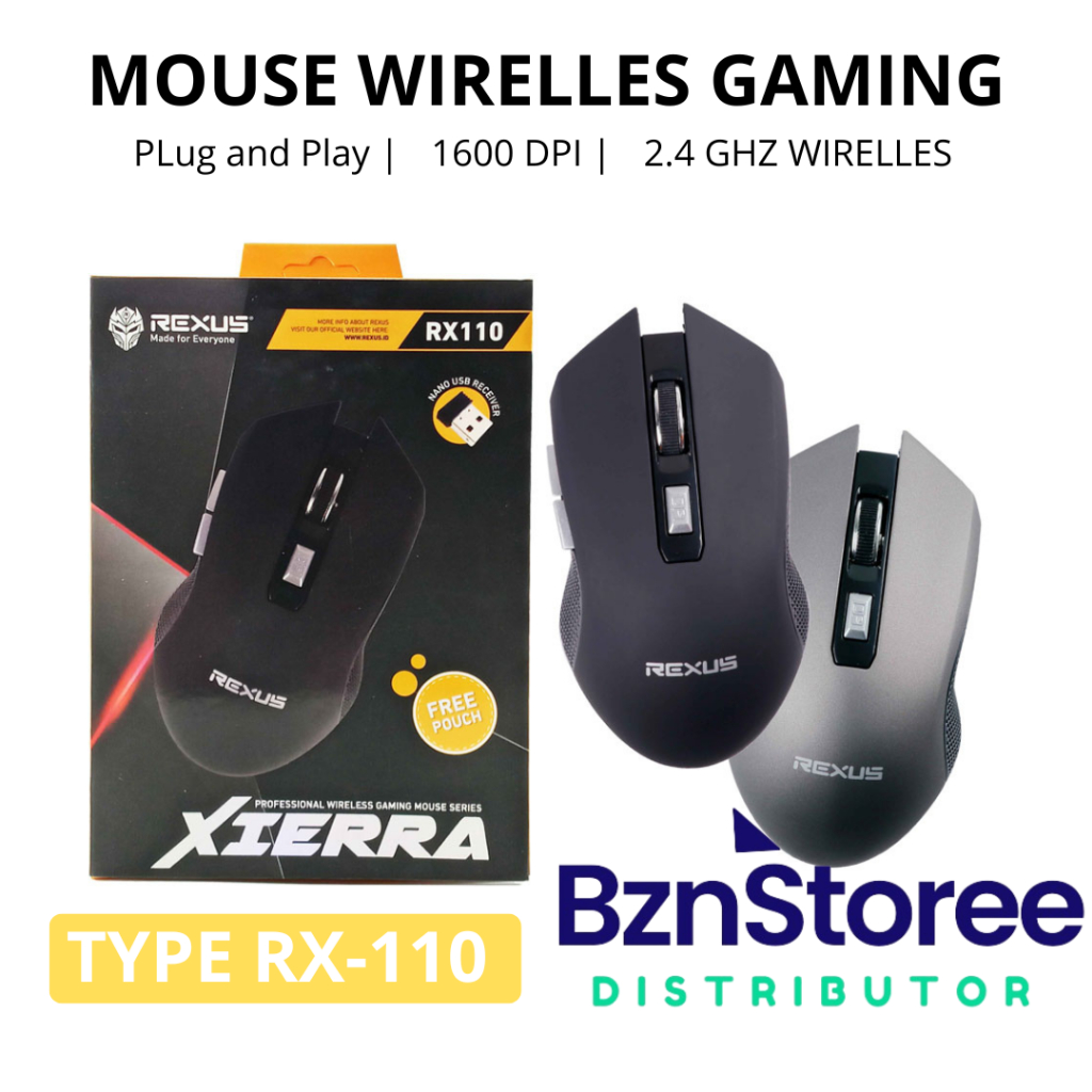 Jual Mouse Wireless Rexus RX110 / Rexus Mouse Wireless Gaming / Rexus ...