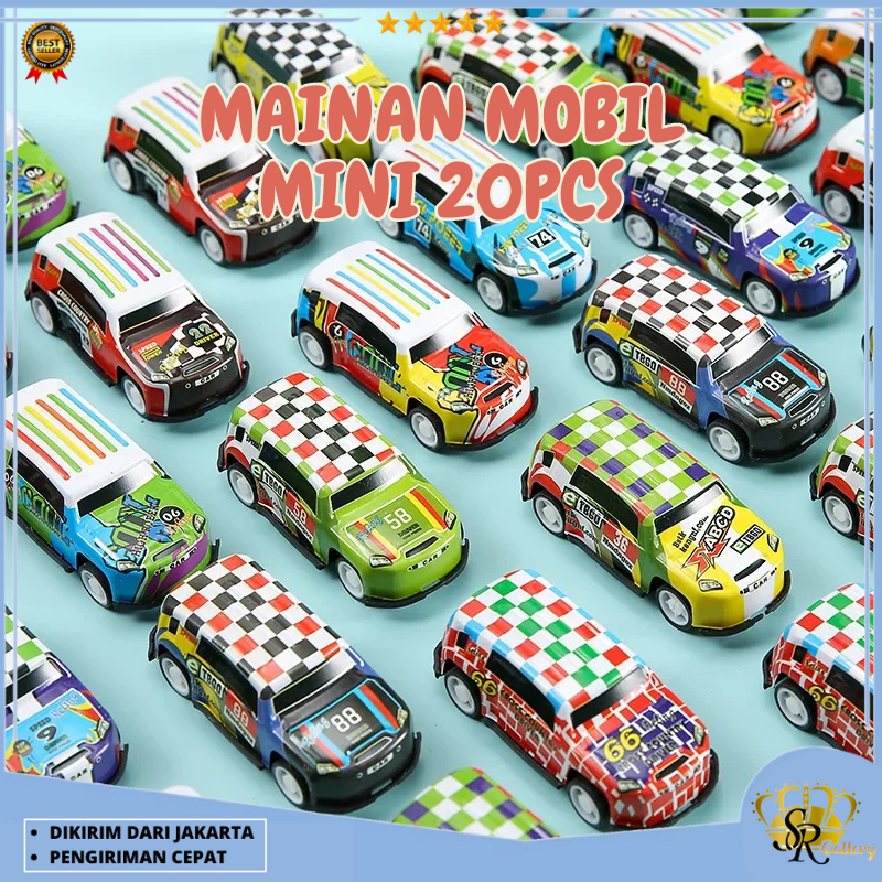 Jual SR 20Pcs Mobil Mini Mainan Anak PullBack Mix Collorfull Racing Car ...