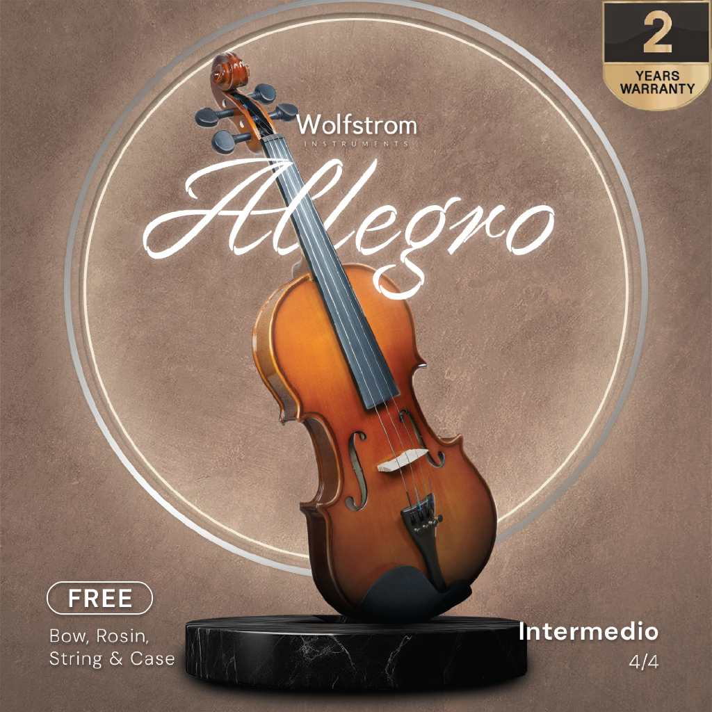 Jual Wolfstrom Allegro - Biola Violin Klasik Full Set Ukuran 3/4, 4/4 ...